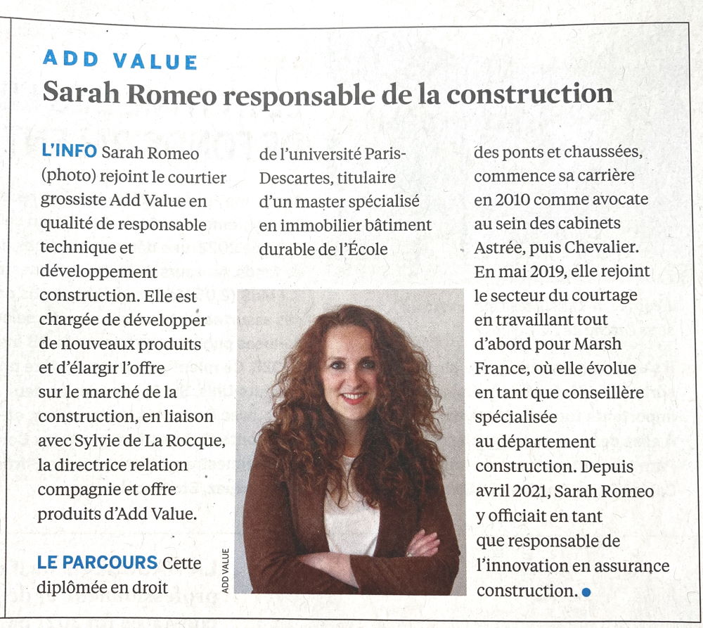 Nomination de Sarah Romeo - Responsable Technique et Développement ...